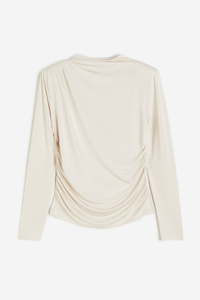 Draped turtleneck top