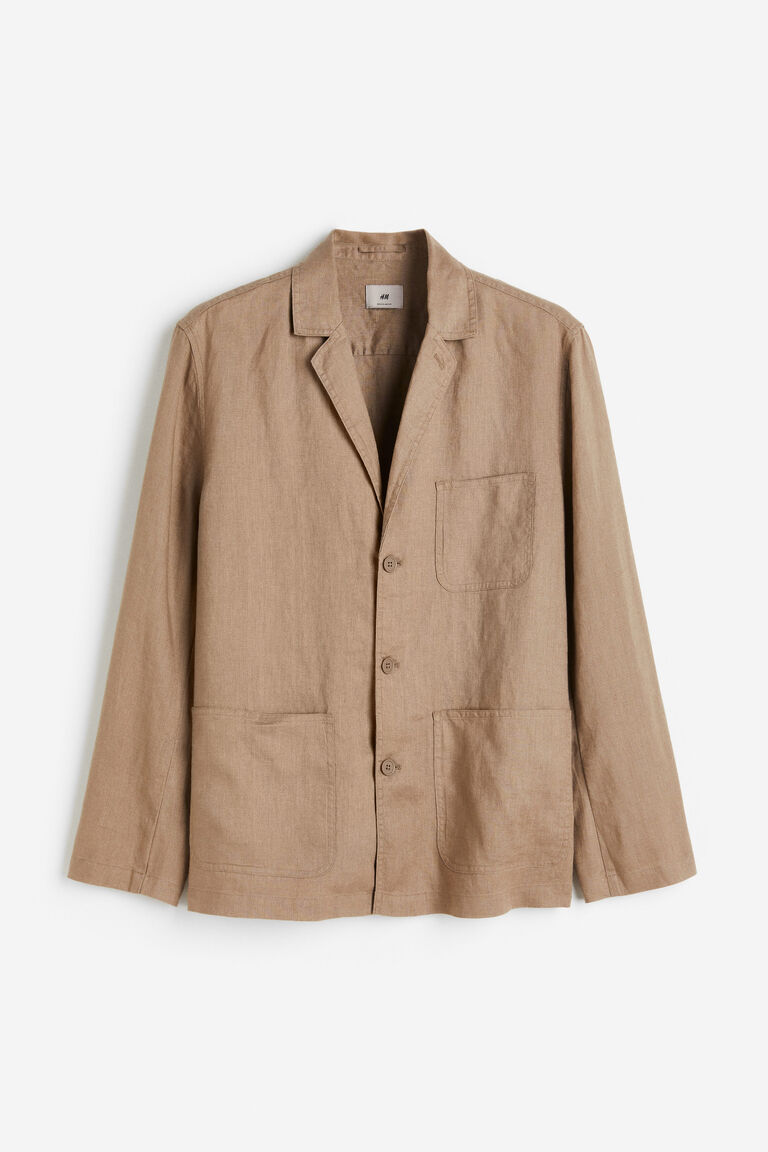 Regular Fit Unconstructed linen jacket