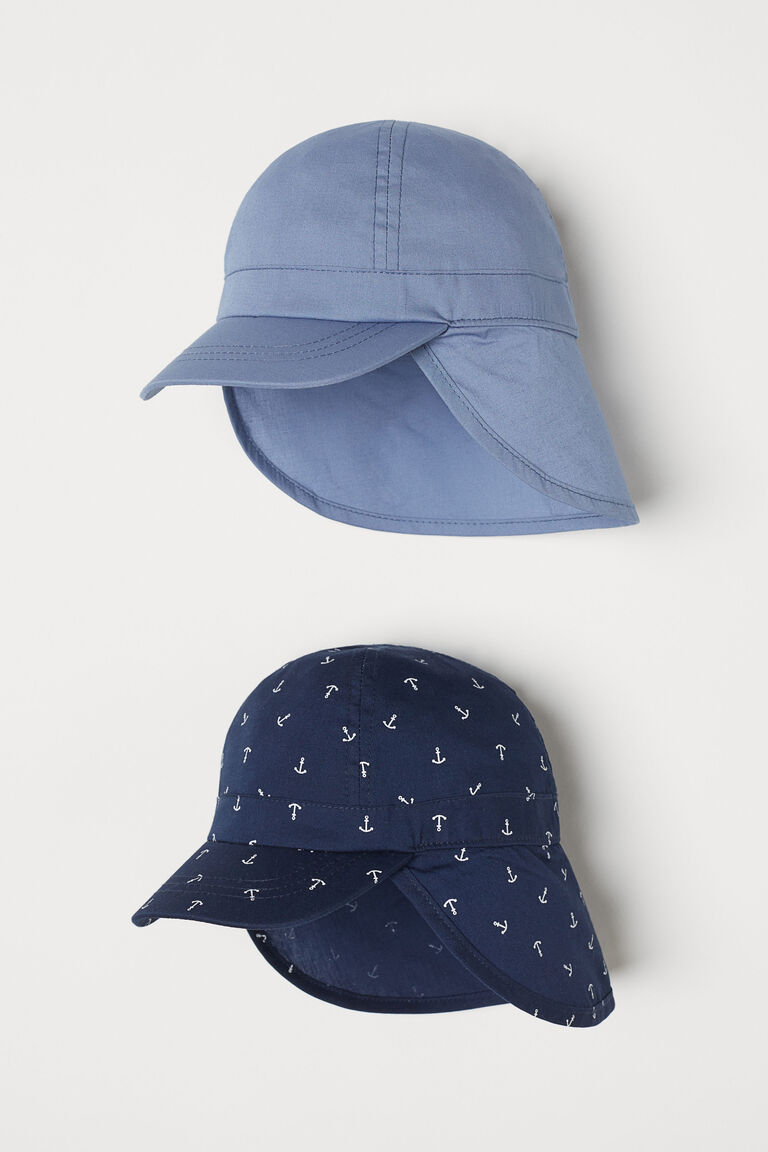 2-pack cotton sun caps