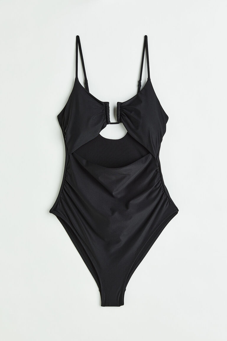High-leg cut-out swimsuit
