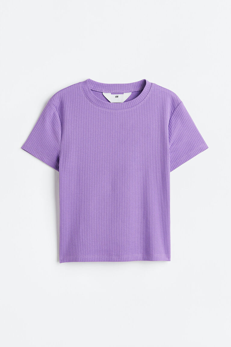 Ribbed cotton jersey top
