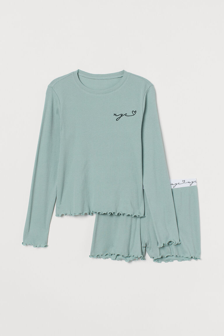 Ribbed cotton pyjamas