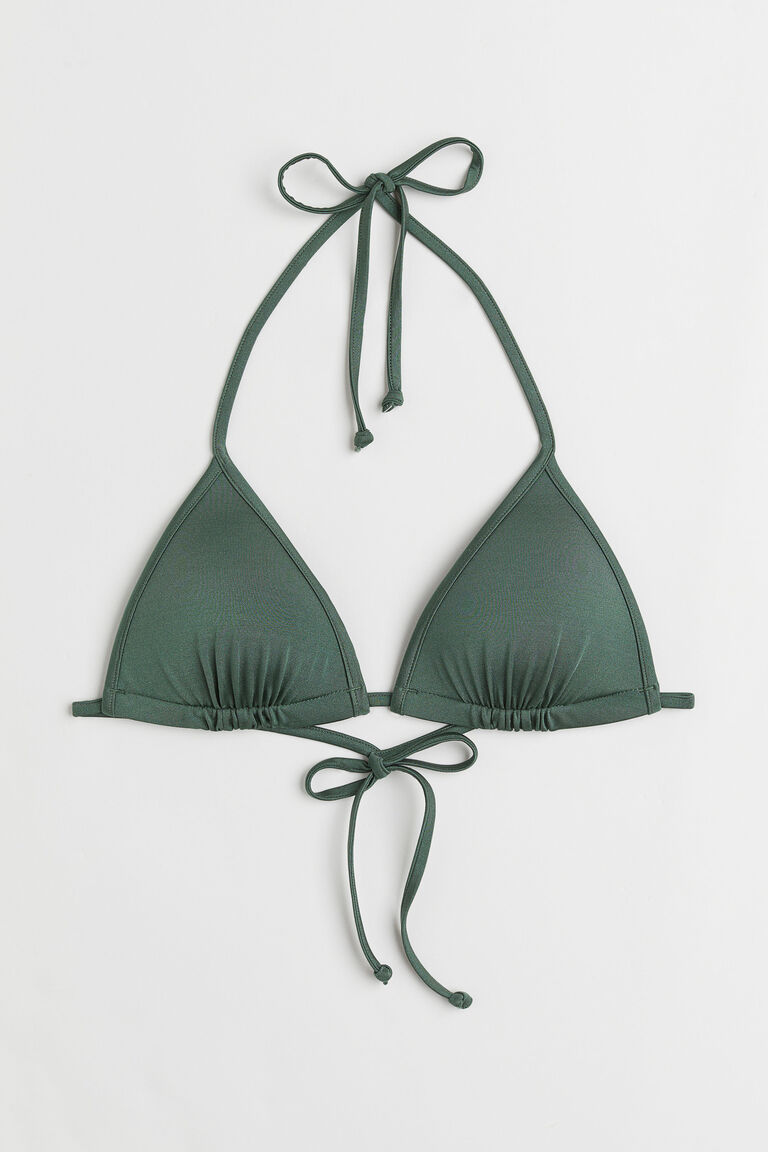 Push-up triangle bikini top