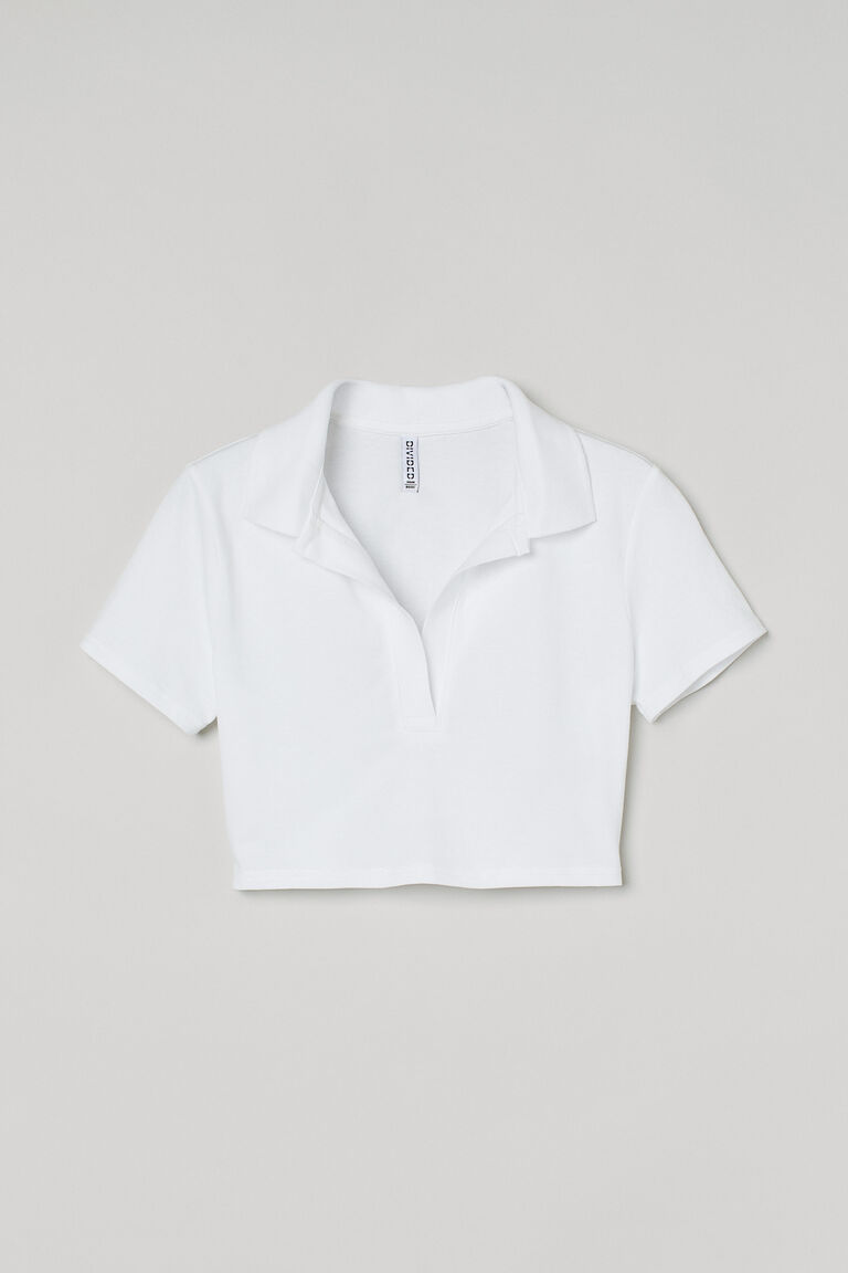 Collared cropped top