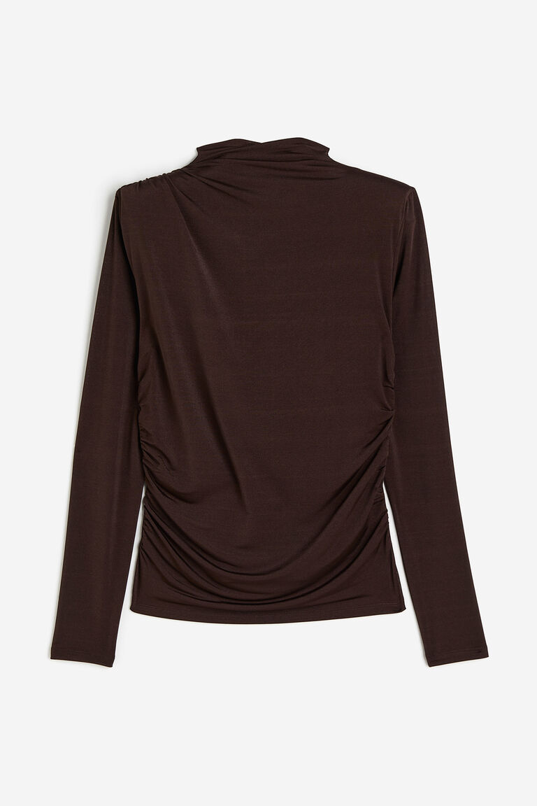 Draped turtleneck top