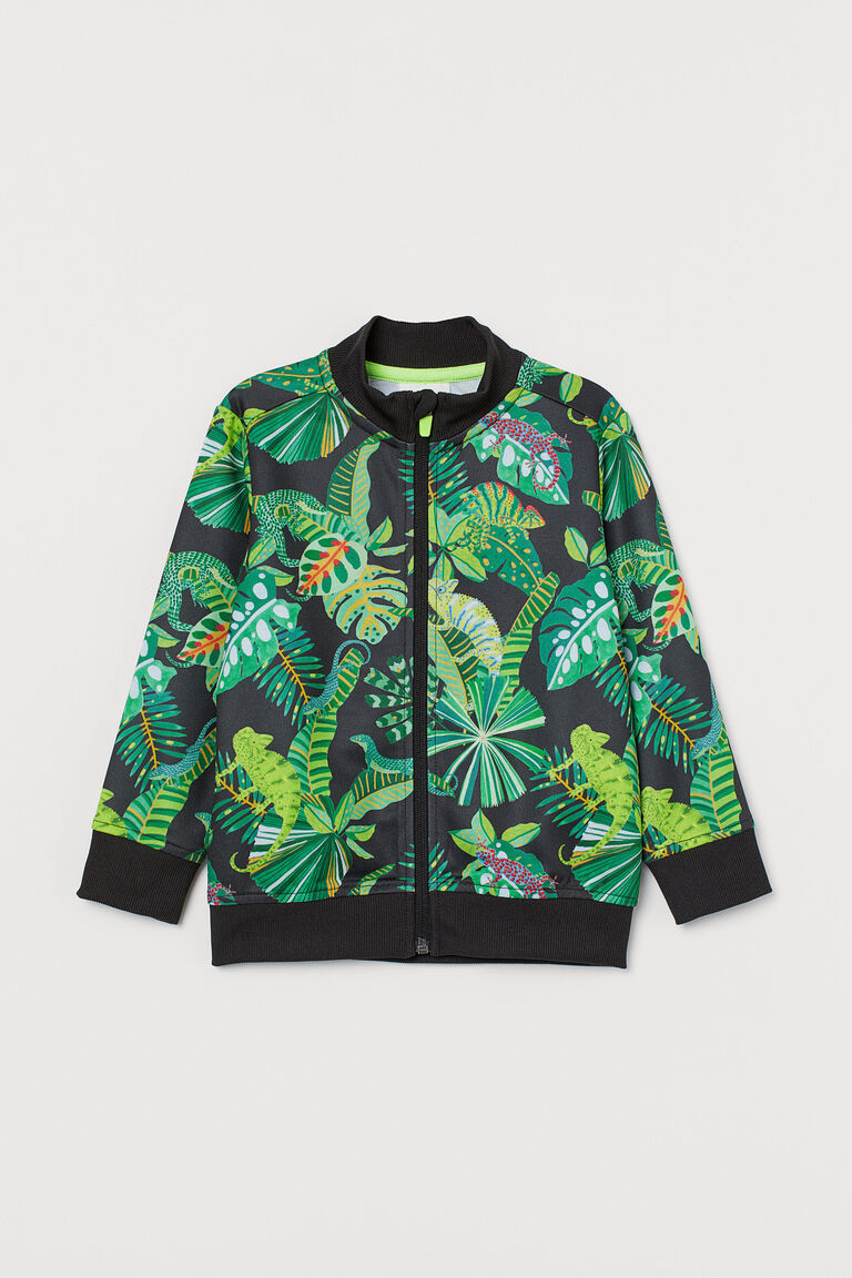 Patterned bomber jacket