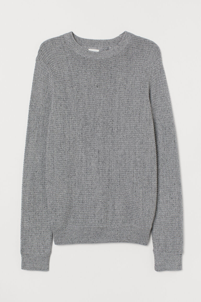 Textured-knit jumper
