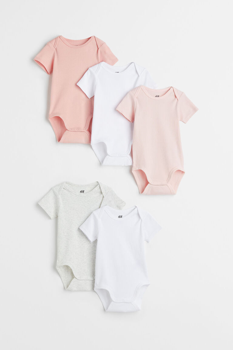 5-pack cotton bodysuits