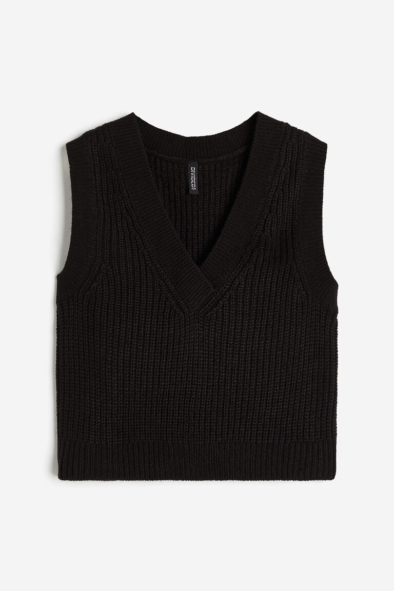 Rib-knit sweater vest