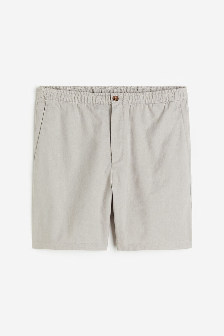 Regular Fit Linen-blend shorts