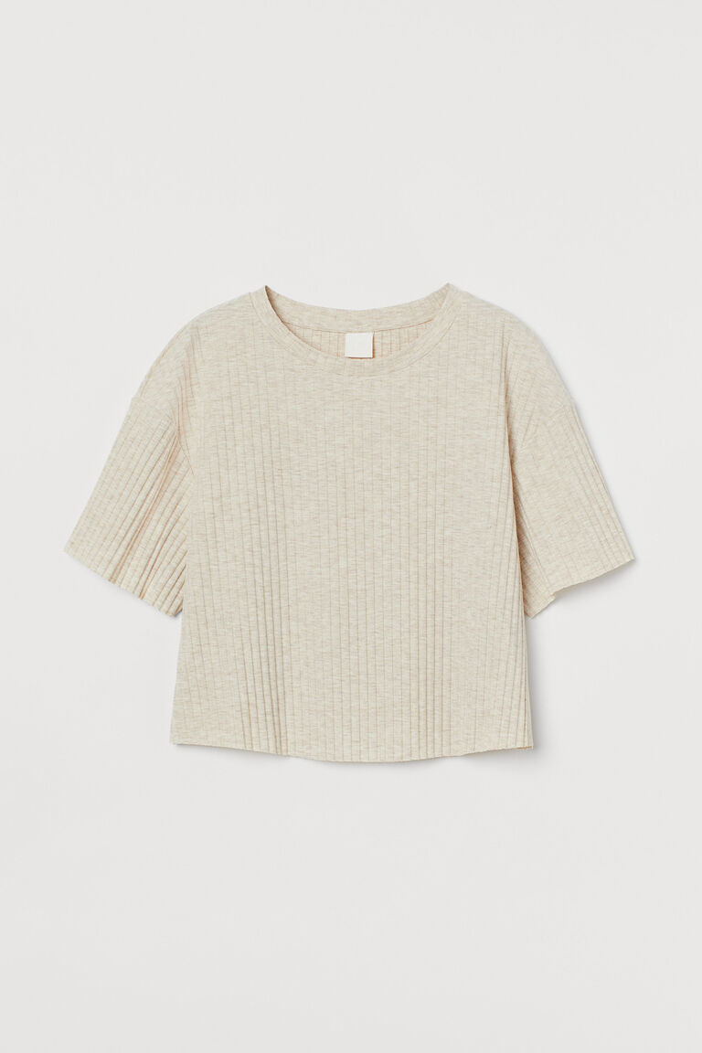 Ribbed cropped top