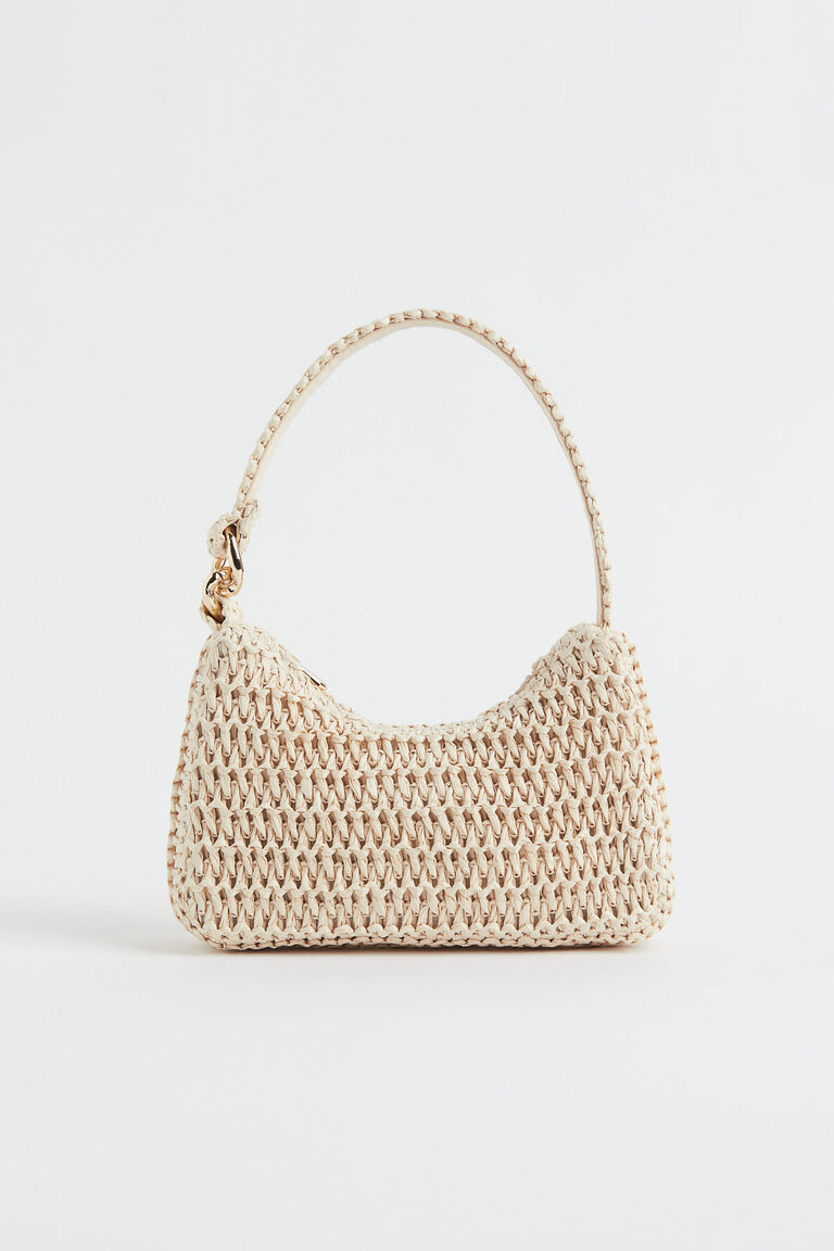 Straw shoulder bag