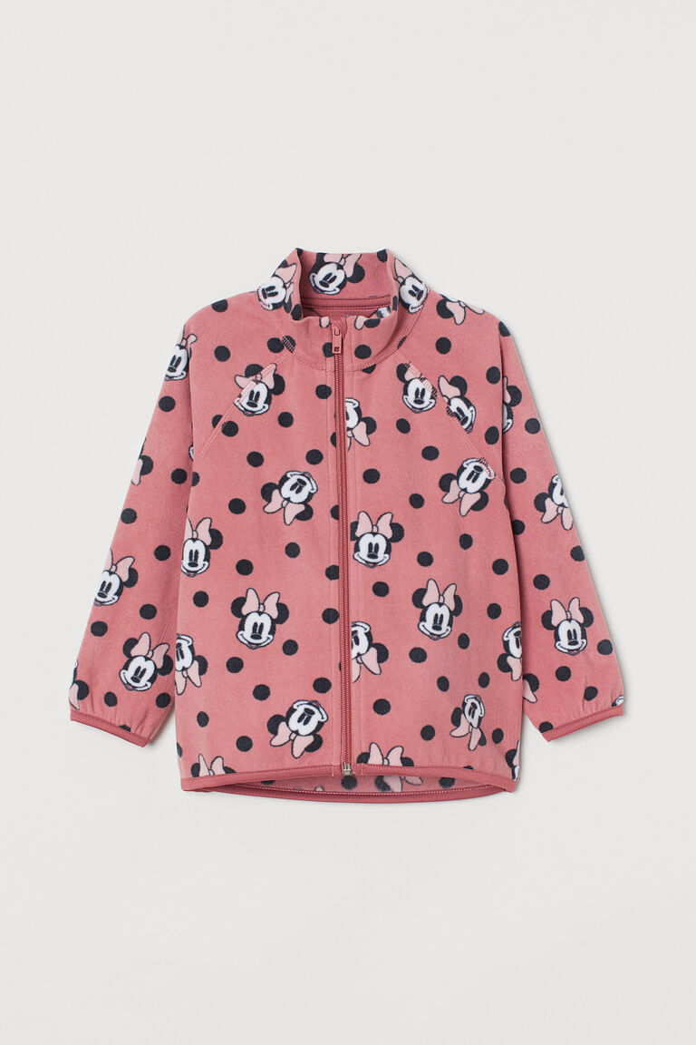 Patterned fleece jacket