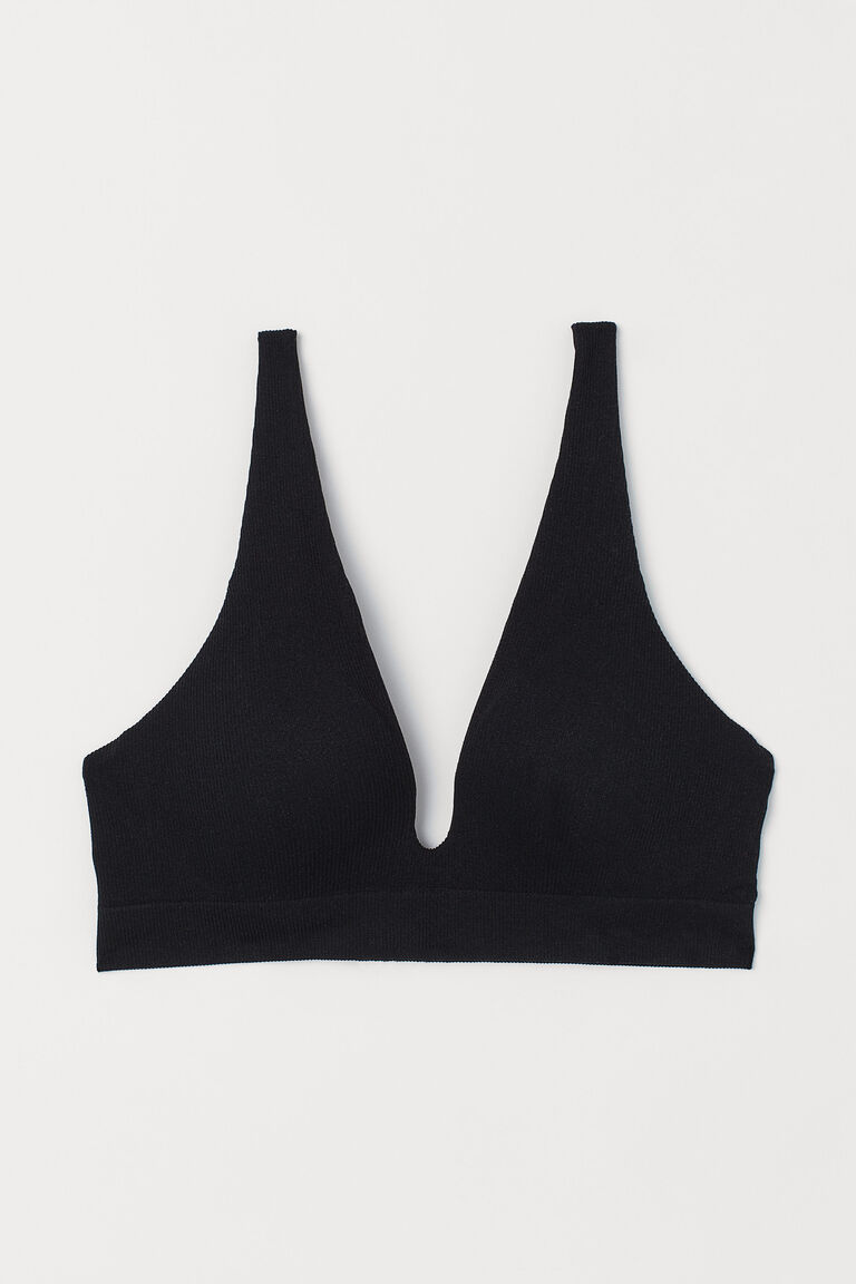 Seamless jersey push-up bra